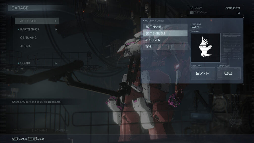 Armored Core 6: How to Change Emblem — Raider King