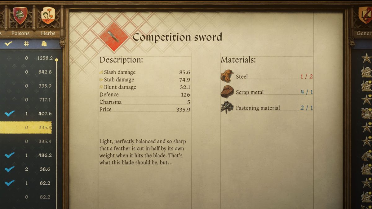 Kingdom Come Deliverance 2: All Blacksmithing Recipes List (How to Get)