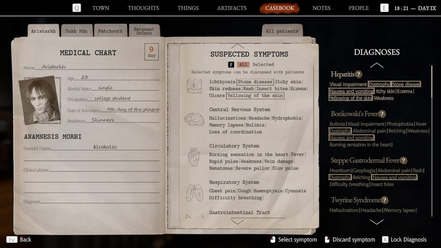 Pathologic 3 – All Patient Diagnoses Guide